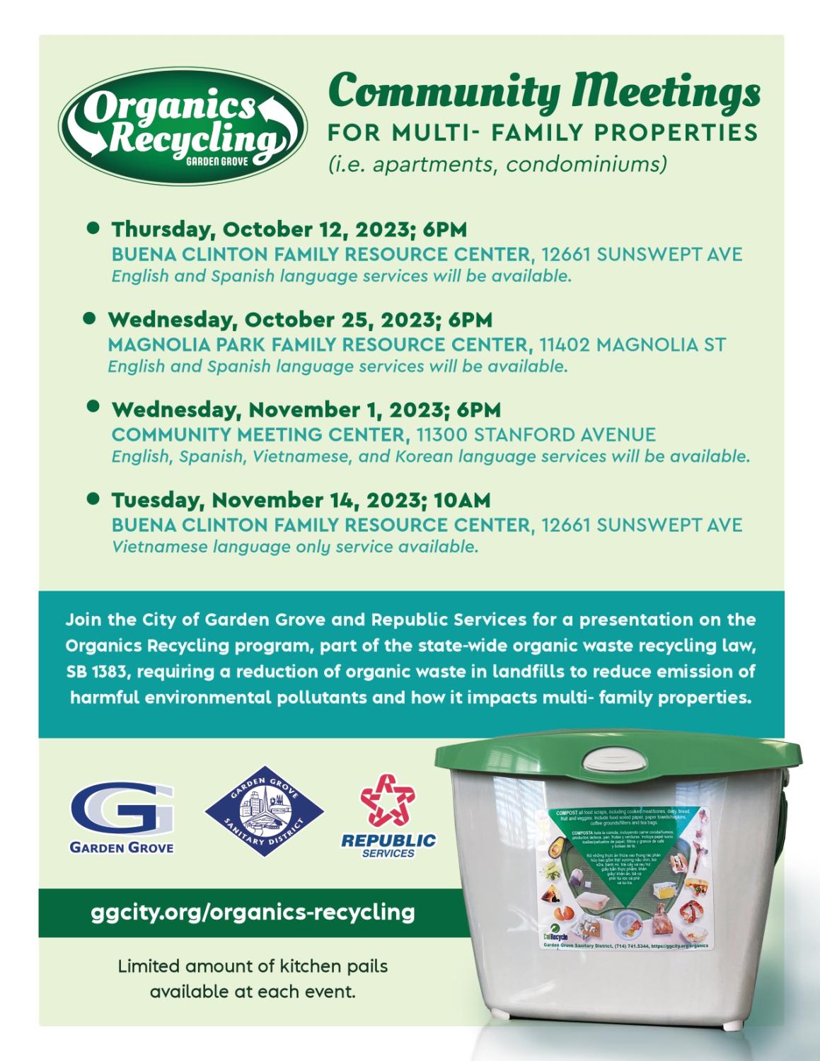 Organics Recycling Community Meeting | City of Garden Grove